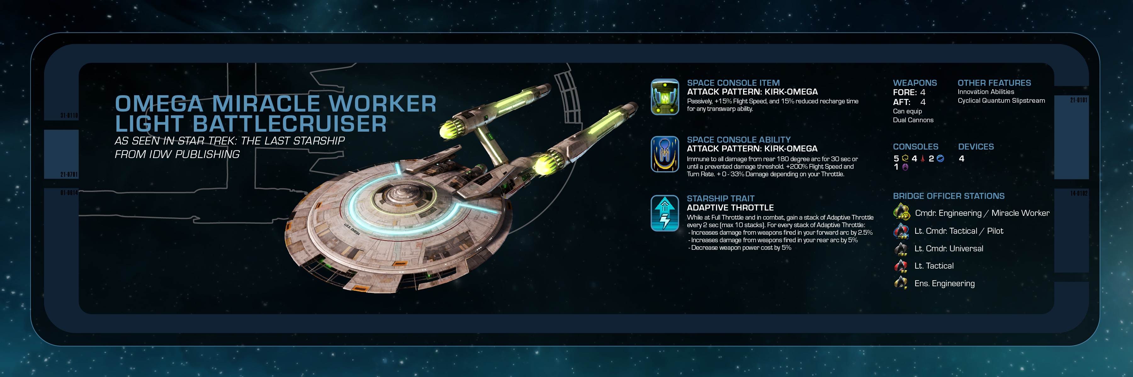Command the Omega Miracle Worker Light Battlecruiser!