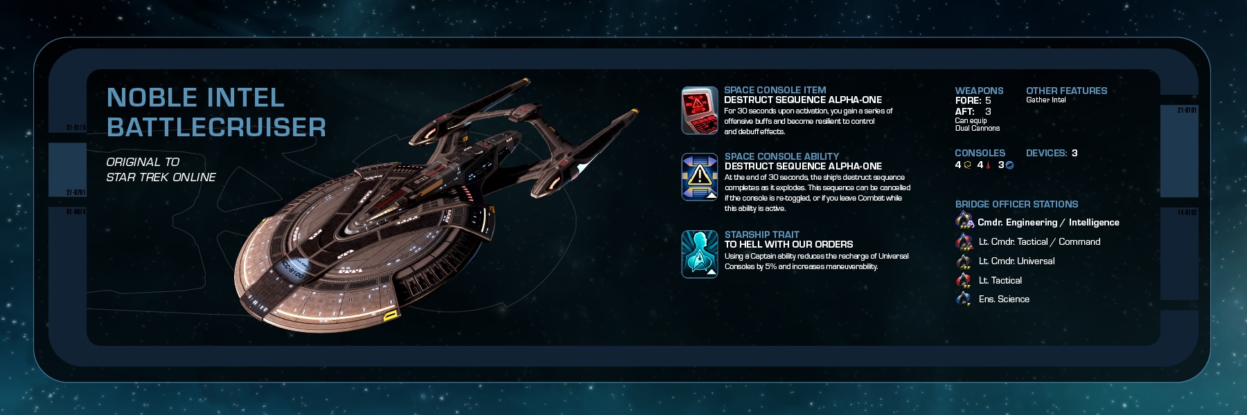 Command the Noble Class Battlecruiser!